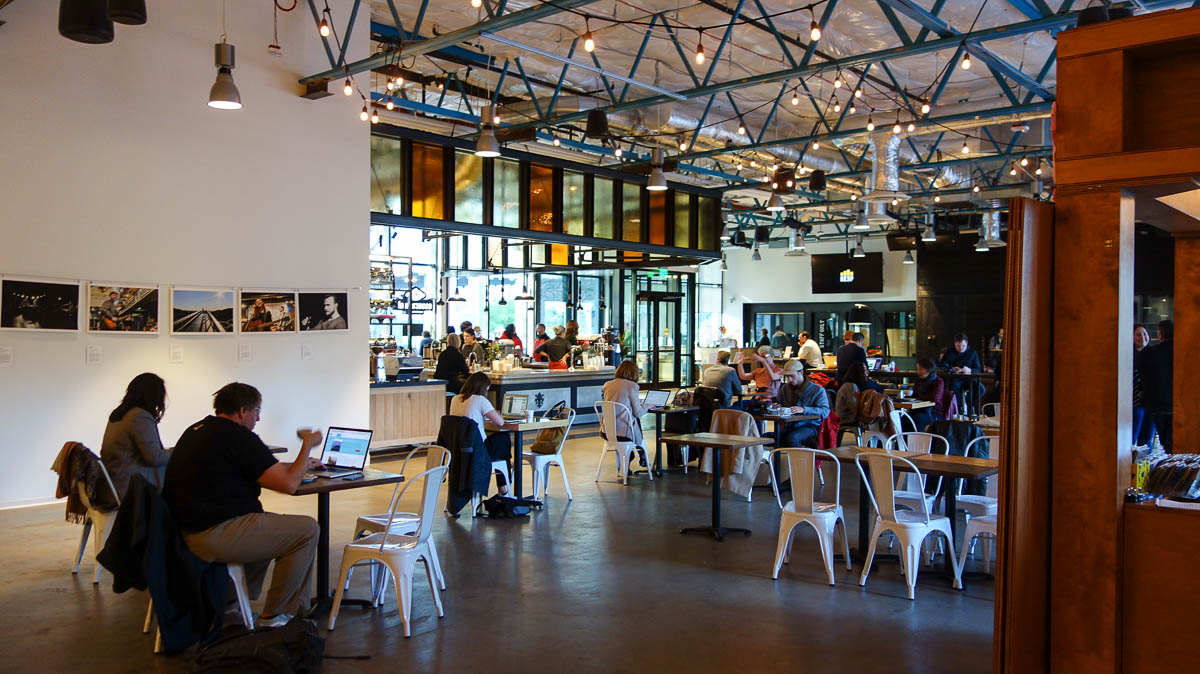 Cafe La Marzocco in KEXP 90.3 building - Mon Petit Seattle